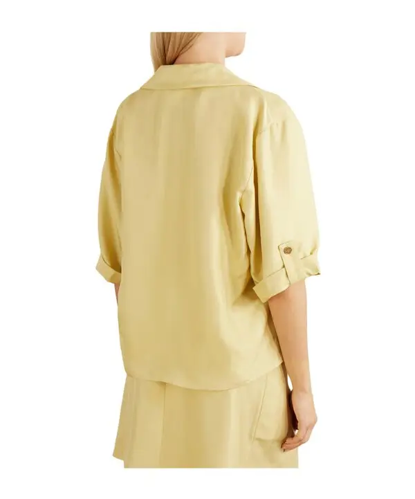 Le Kasha Cropped Silk Shirt