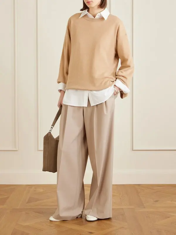 ALLUDE Crewneck Knit Sweater