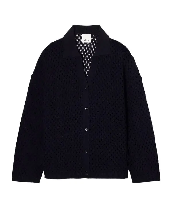 ALLUDE Openwork Knit Cardigan