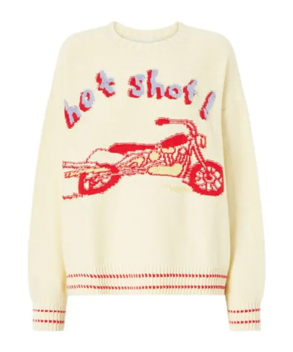 MOTHER Intarsia Knit Cotton Sweater - No