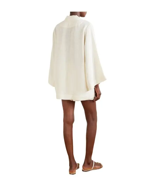Lisa Marie Fernandez Tie-detailed Woven Tunic - No