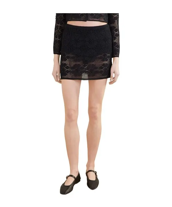 Calle Del Mar Daisy Chain Crocheted Mini Skirt
