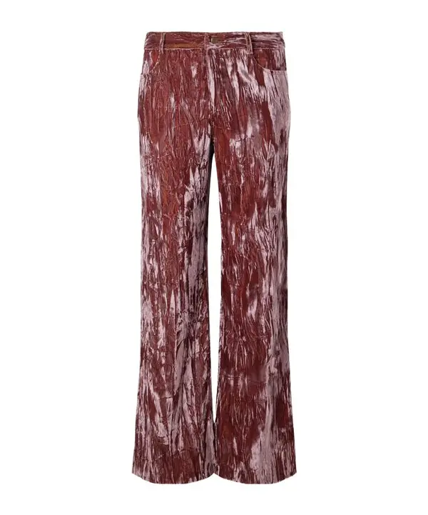 Anna Sui Velvet-rayon Wide-leg Pants