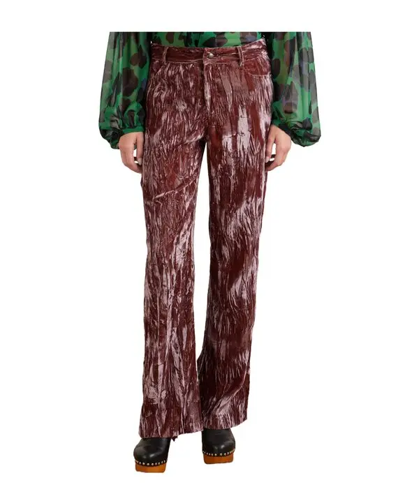 Anna Sui Velvet-rayon Wide-leg Pants