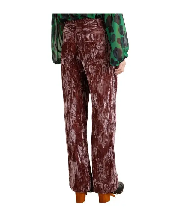 Anna Sui Velvet-rayon Wide-leg Pants