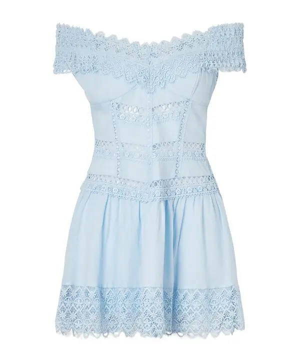 Charo Ruiz Ibiza Cotton-blend Mini Dress