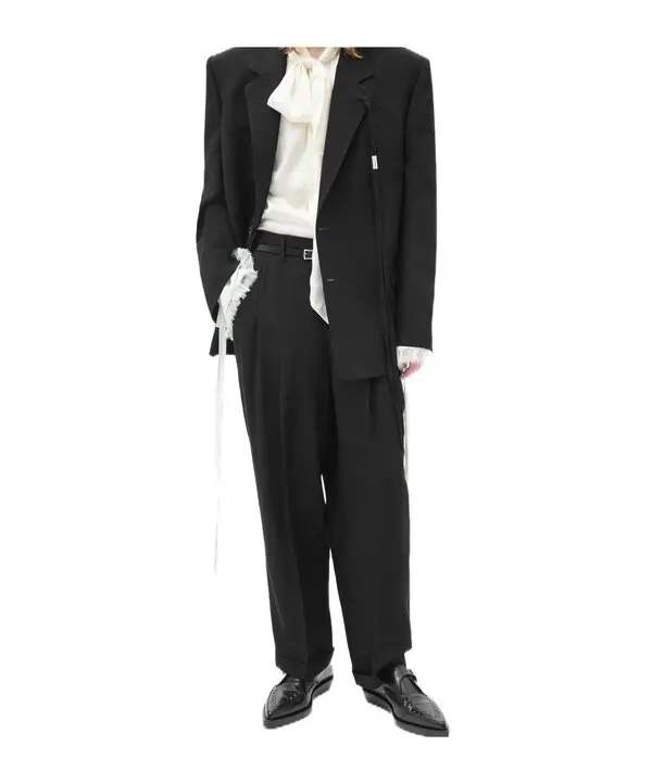 ANN DEMEULEMEESTER Agdar Pleated Tapered Trousers