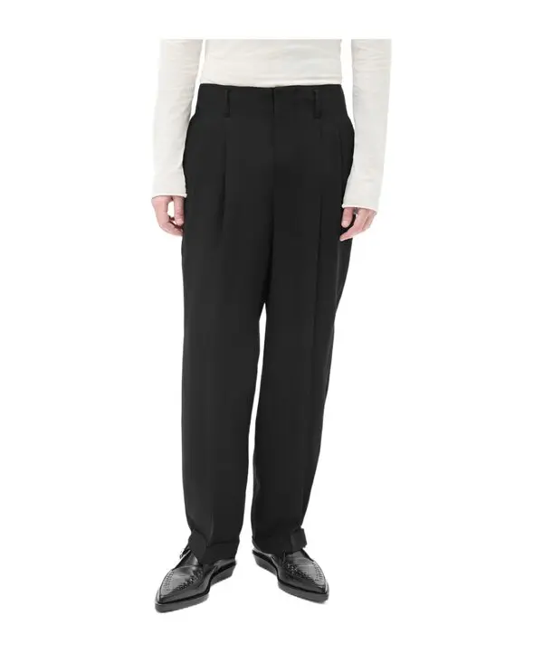 ANN DEMEULEMEESTER Agdar Pleated Tapered Trousers
