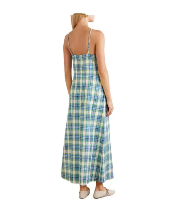 Rosie Assoulin Checked Woven Cotton Maxi Dress