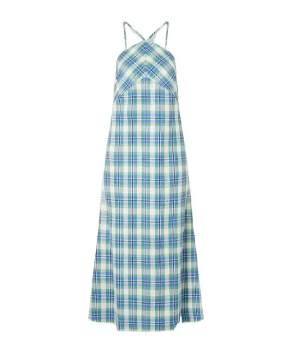 Rosie Assoulin Checked Woven Cotton Maxi Dress - No