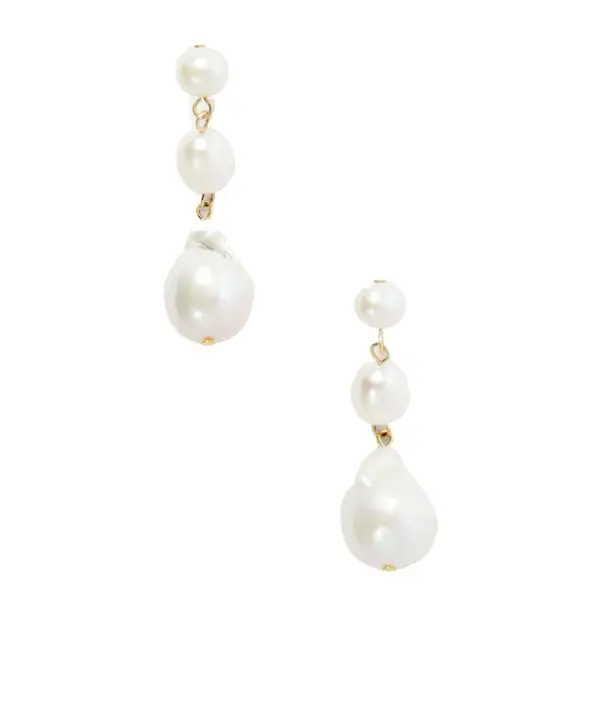 JENNIFER BEHR Amari Gold-tone Pearl Earrings - No