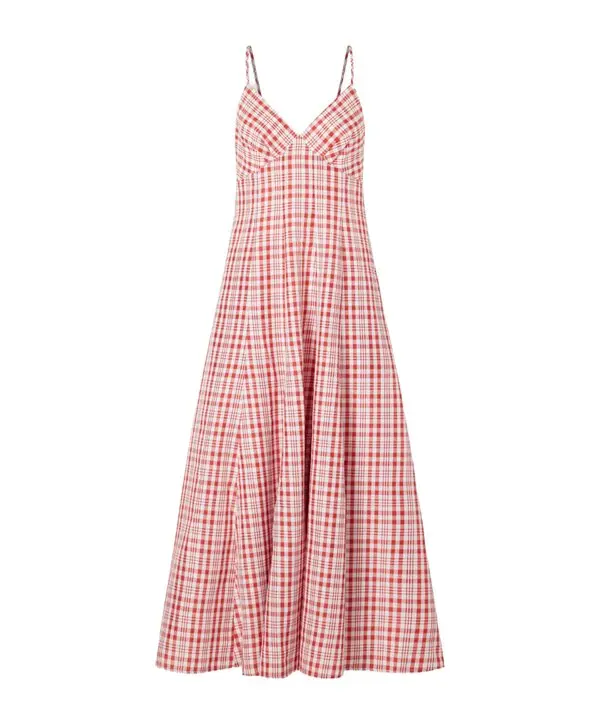 Rosie Assoulin Checked Jersey Maxi Dress