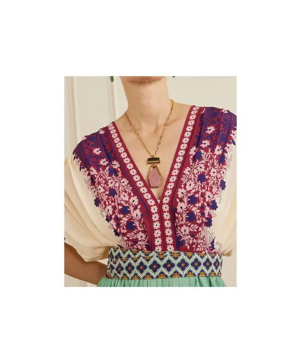 La DoubleJ Bridge Portal Gold-plated Thulite And Zoisite Necklace