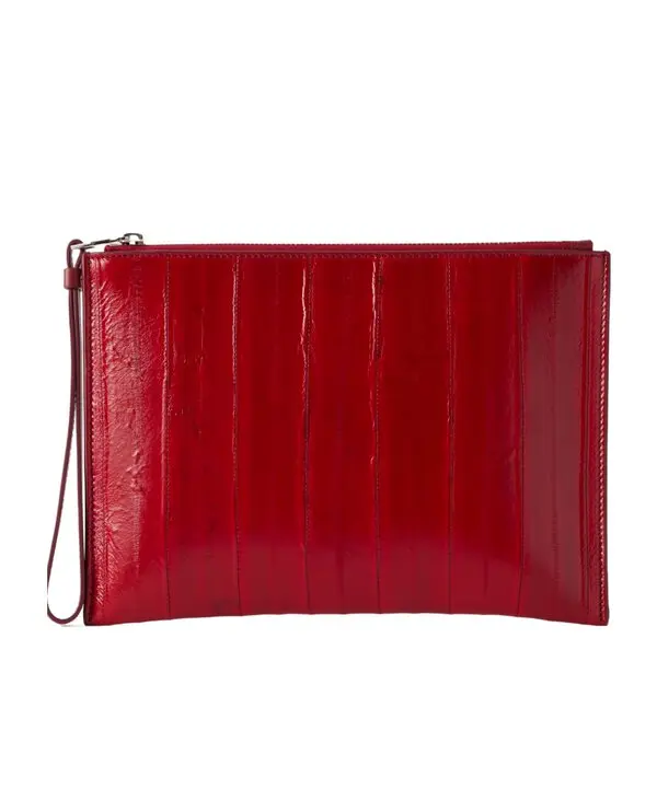 Proenza Schouler Leather Intarsia Leather-trimmed Suede Pouch