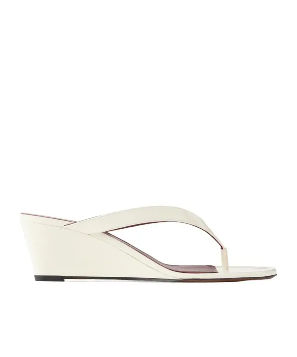 NEOUS Glossy Wedge Slide Sandals
