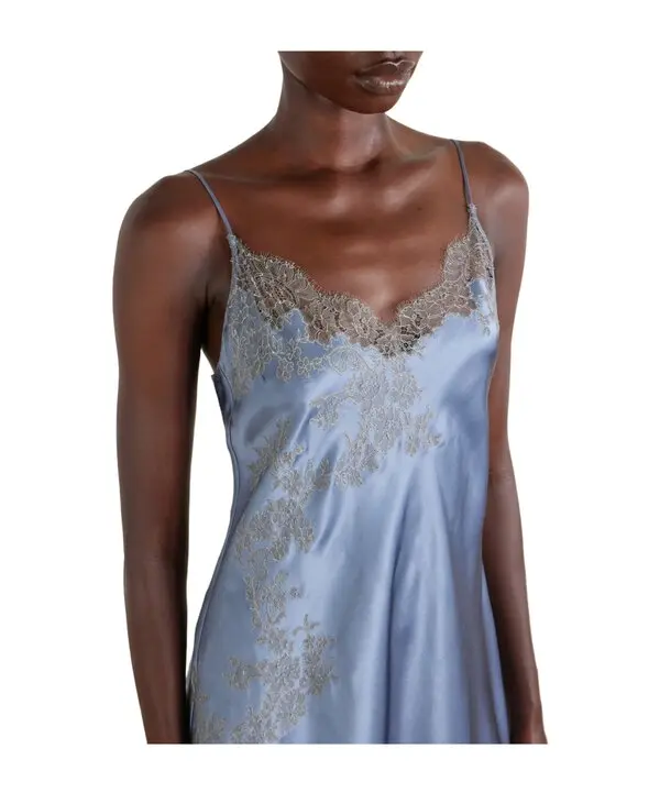 Carine Gilson Lace-embroidered Silk-satin Mini Dress - No