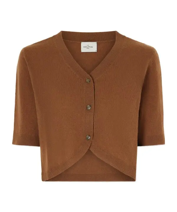 Le Kasha Cropped Knit Cardigan