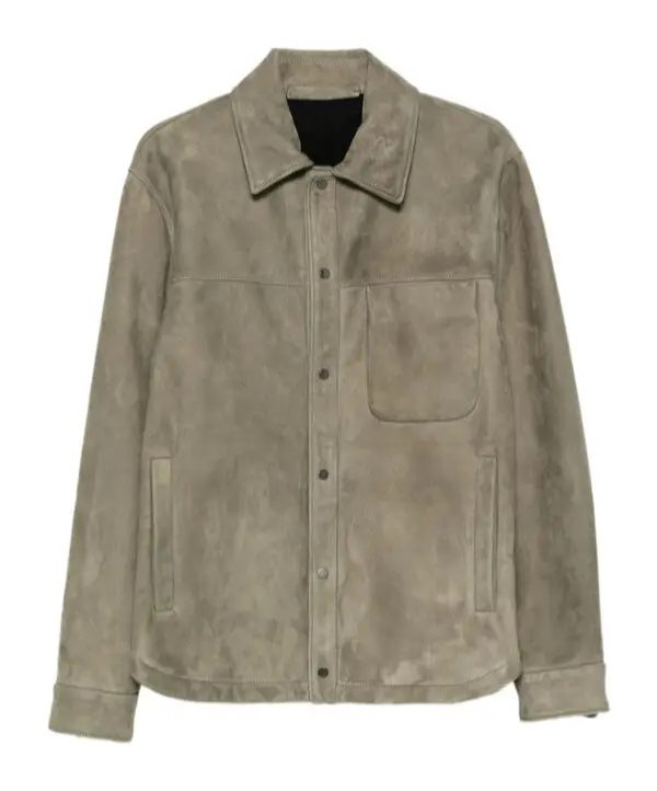 SALVATORE SANTORO Suede Press-stud Jacket