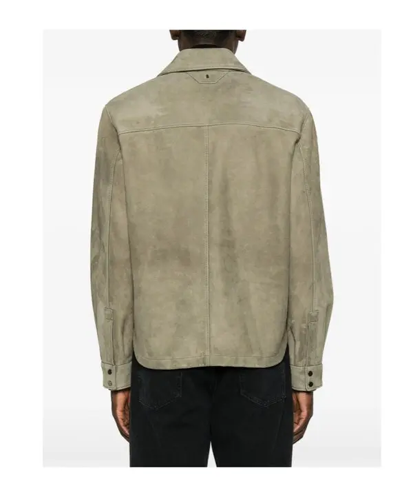 SALVATORE SANTORO Suede Press-stud Jacket