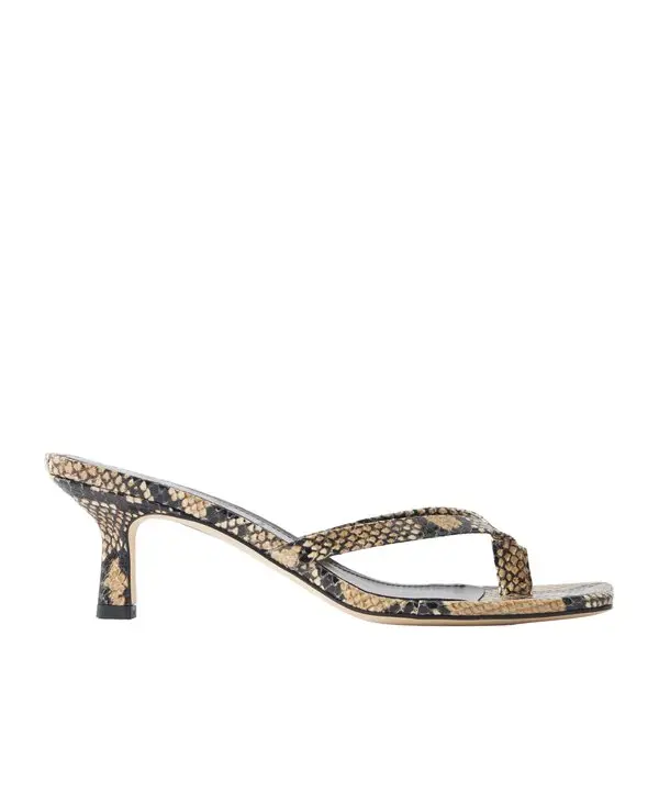 AeydĒ Snake-effect Leather Sandals