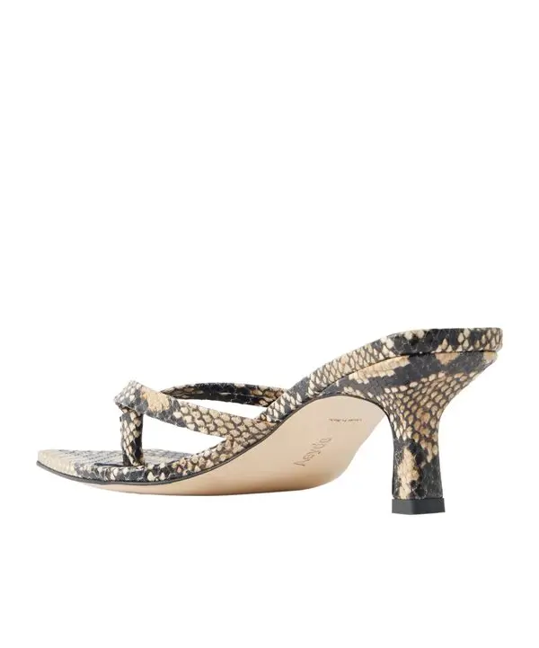 AeydĒ Snake-effect Leather Sandals