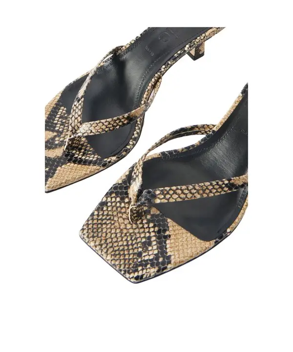 AeydĒ Snake-effect Leather Sandals