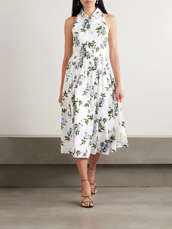 EMILIA WICKSTEAD Floralprint Midi Dress