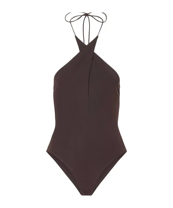 Alex Perry Halterneck Backless Stretch-mesh Bodysuit - No