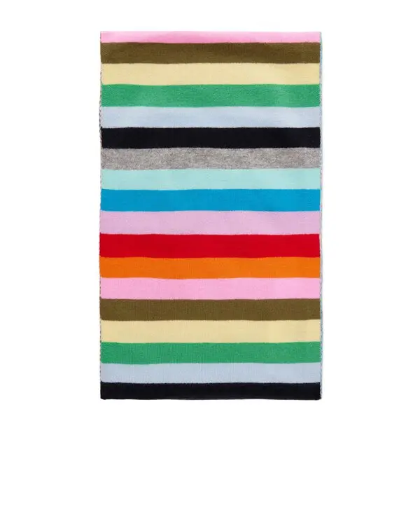 ALLUDE Striped Cashmere Scarf - Multicolor