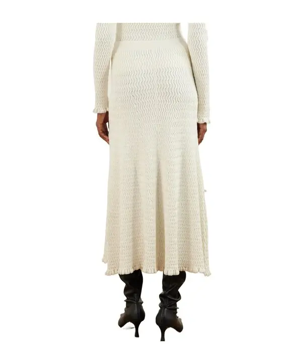Proenza Schouler Cable-knit Cotton-blend Midi Skirt