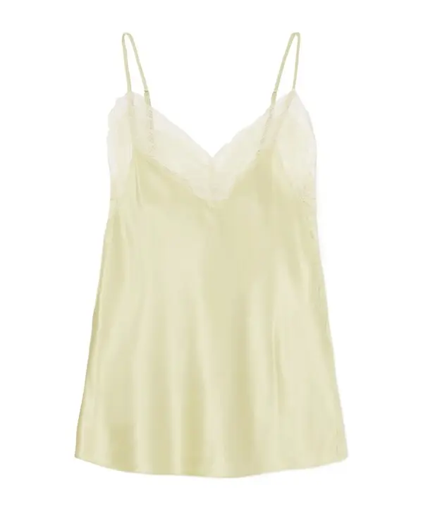 Veronica Beard Johantan Lace-trimmed Silk-blend Satin Blouse