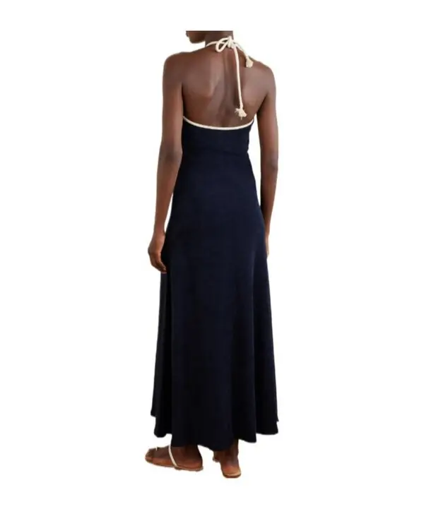 Johanna Ortiz Cut-out Cotton-terry Halterneck Maxi Dress - No