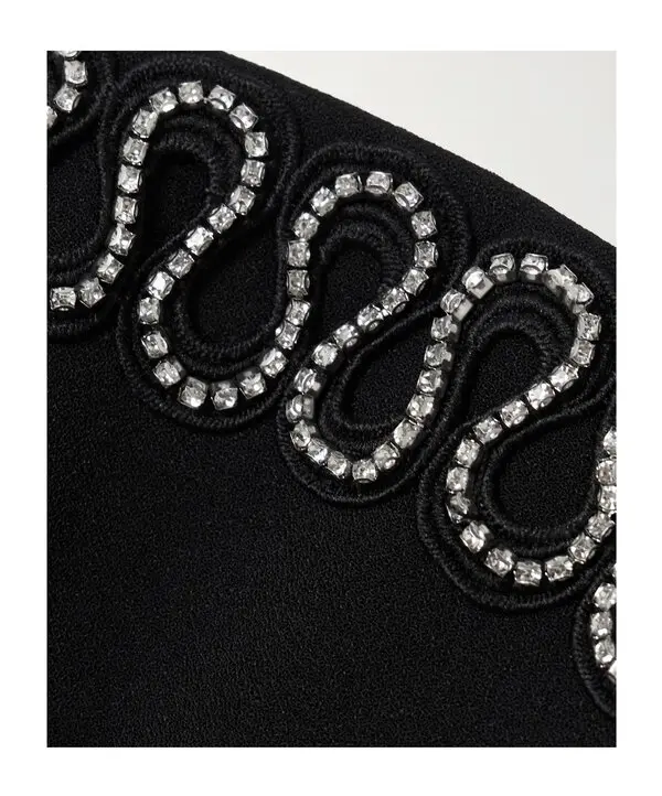 Rebecca Vallance Strapless Crystal-embellished Crepe Mini Dress