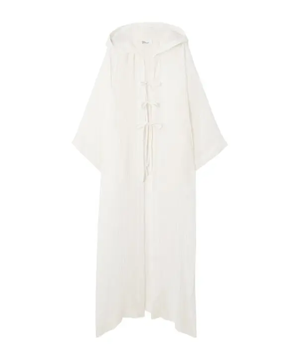 Lisa Marie Fernandez Hooded Crinkled Linen-blend Gauze Kaftan - No