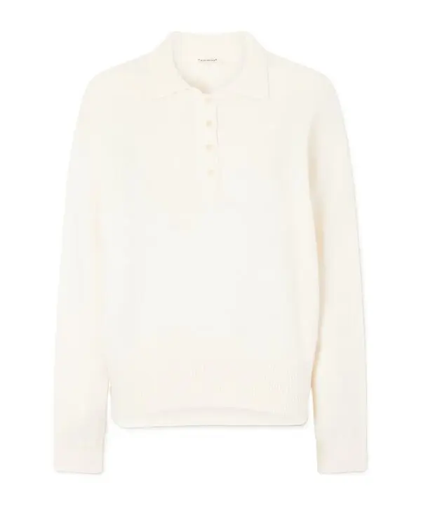 KALLMEYER Offwhite Polo Collar Knit Sweater