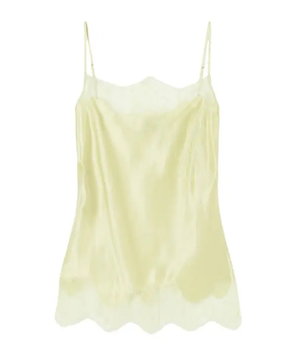 Carine Gilson Lace-trimmed Silk Satin Camisole - No