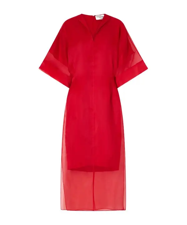 Brandon Maxwell Silk-organza Midi Dress