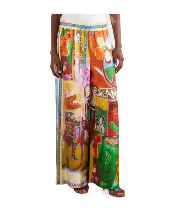 ALEMAIS Mlak Graphic-print Palazzo Pants