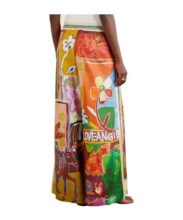 ALEMAIS Mlak Graphic-print Palazzo Pants
