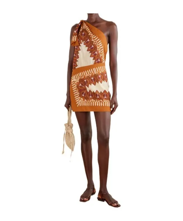 Johanna Ortiz Printed Cotton-voile Mini Dress
