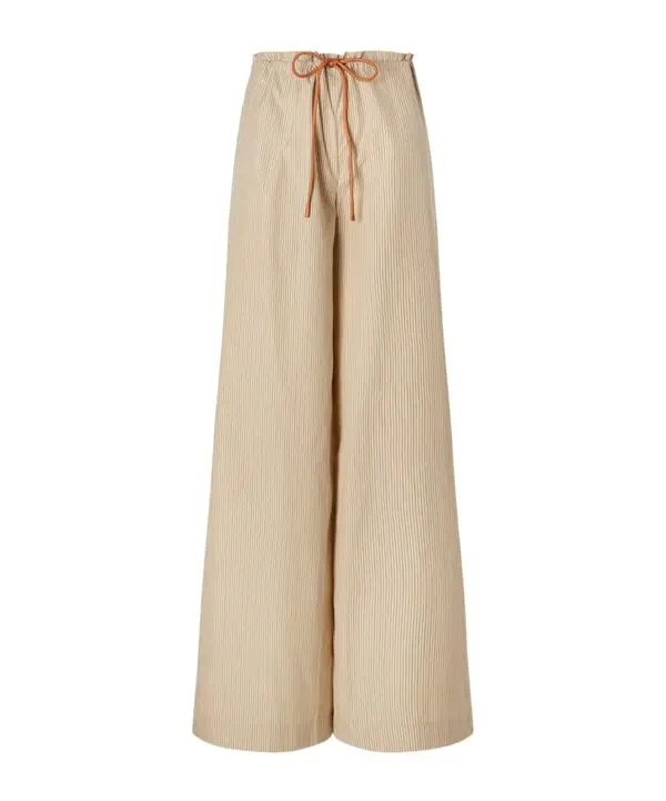 KALLMEYER Wesley Striped Cotton-taffeta Wide-leg Pants