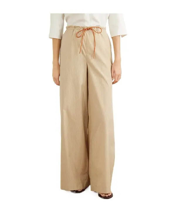 KALLMEYER Wesley Striped Cotton-taffeta Wide-leg Pants