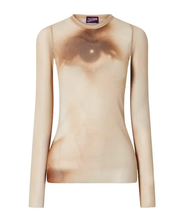 JEAN PAUL GAULTIER Printed Mesh Blouse - No