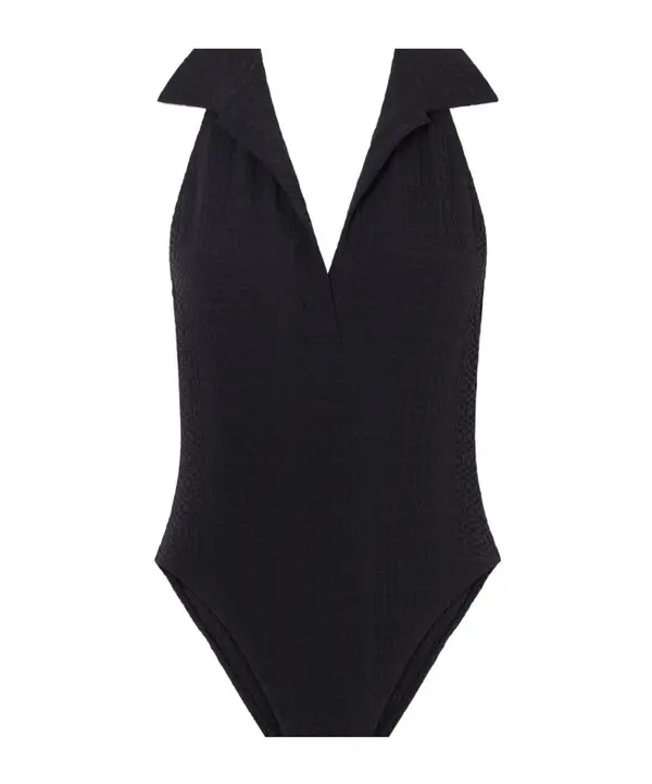 Lisa Marie Fernandez Halter Collar Onepiece Swimsuit - No