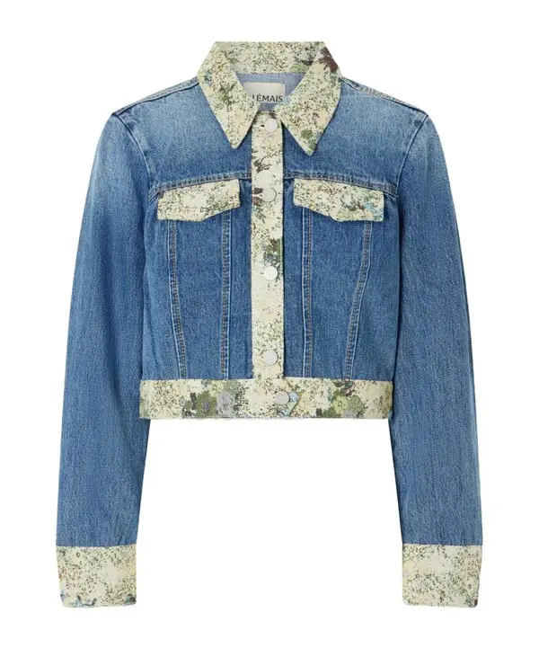 ALEMAIS Printed Denim Jacket