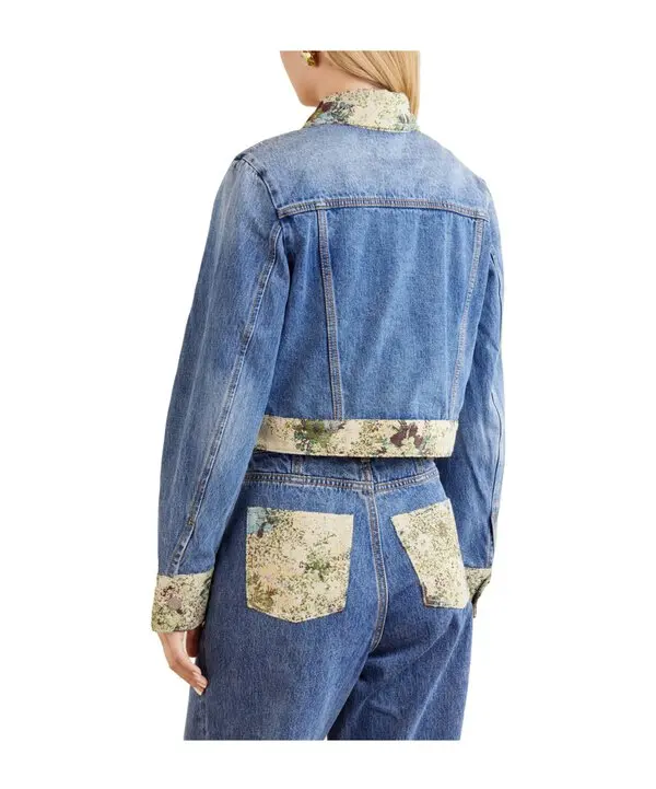 ALEMAIS Printed Denim Jacket