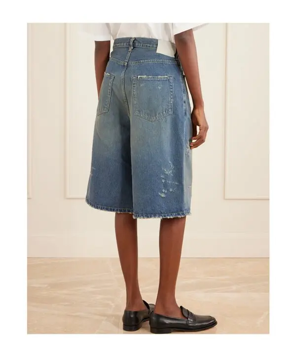 SSSTEIN Distressed Denim Shorts