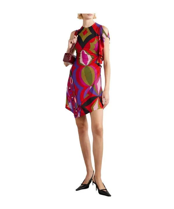 Emilio Pucci Printed Jersey Mini Dress