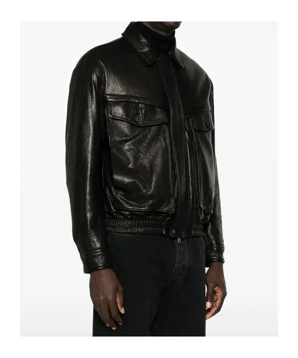 SALVATORE SANTORO Grainy Leather Jacket