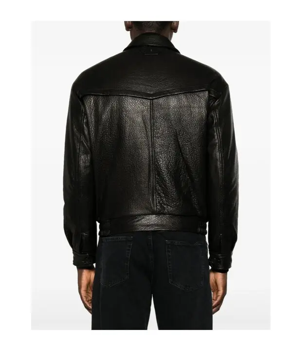 SALVATORE SANTORO Grainy Leather Jacket